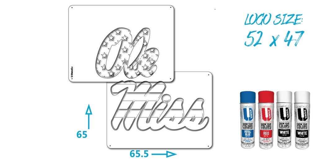 Ole Miss Patriotic Lawn Stencil Kit - Etsy