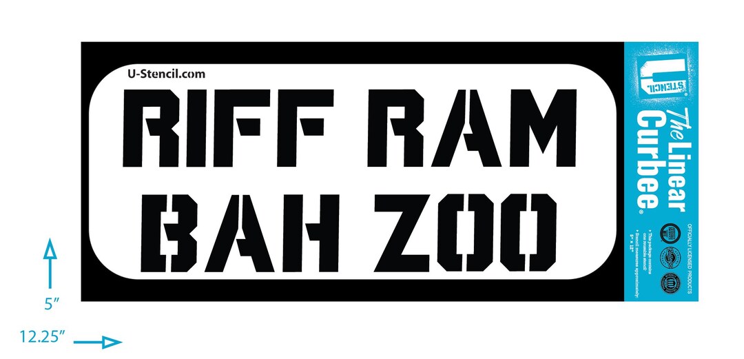 TCU Riff Ram Linear Curbee Stencil - Etsy