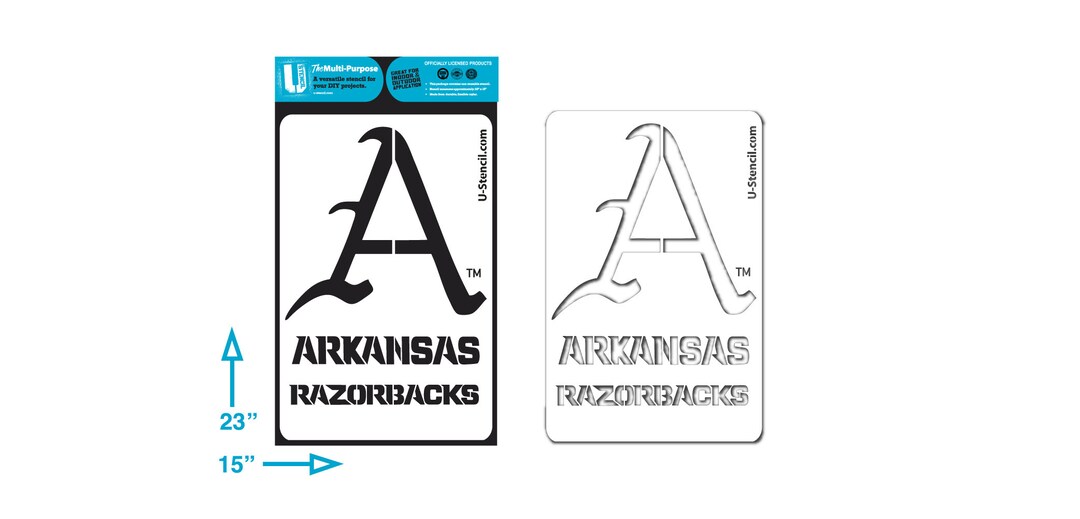 Arkansas Razorbacks Script A – Multi-purpose Stencil - Etsy