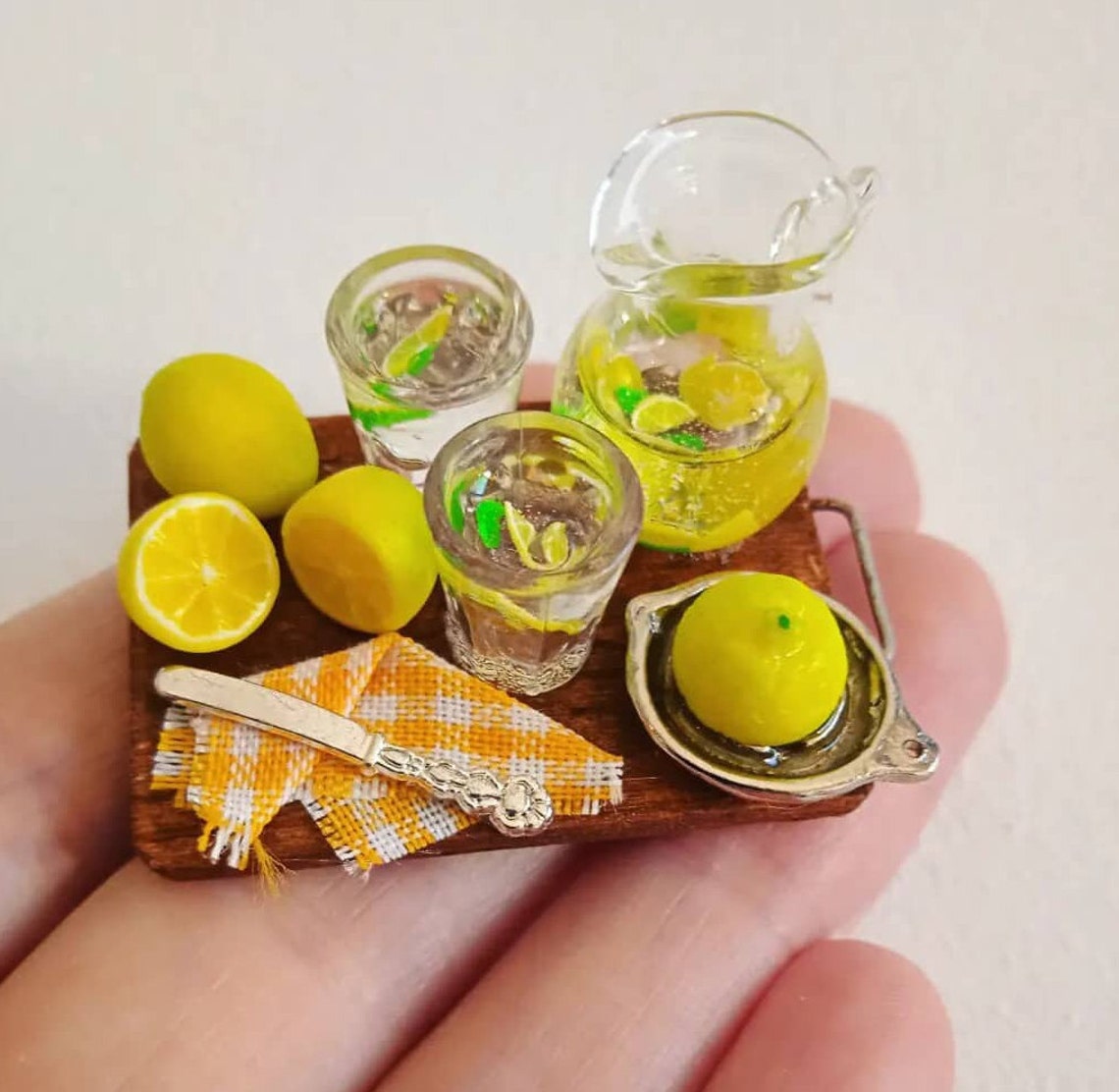 Miniature Lemonade Scene Miniature Lemons Dollhouse Food - Etsy