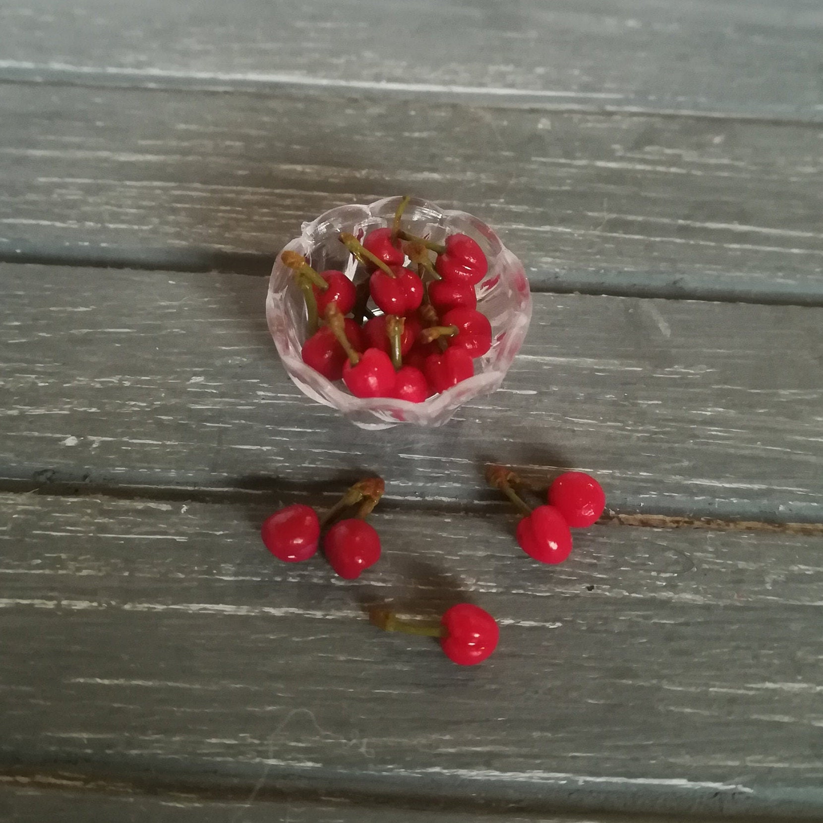 Miniature Cherries, Miniatures, Dollhouse, Dolls, Miniature Fruits ...