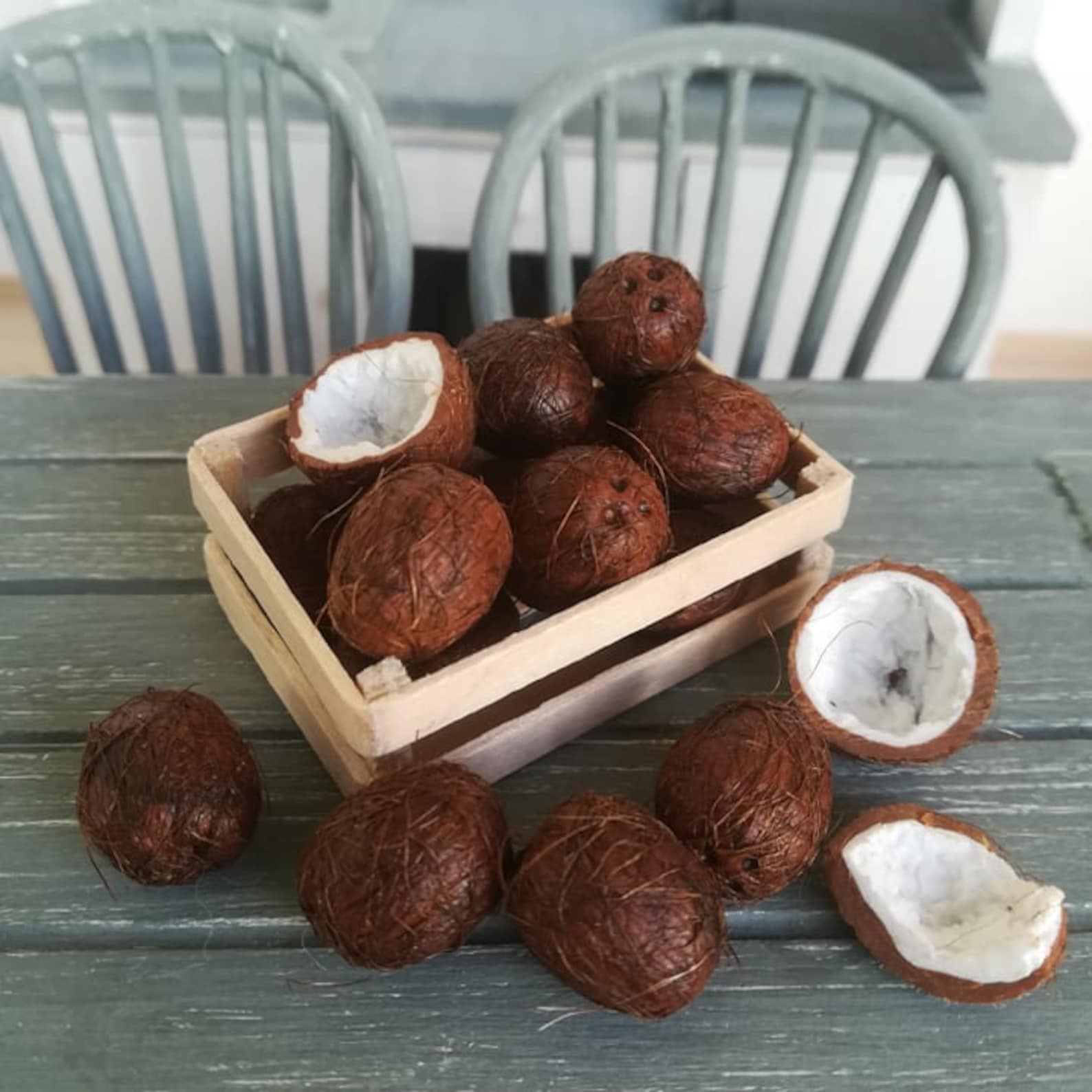 Miniatures, Dollhouse, Dolls, Miniature Coconuts, Miniature Fruits ...