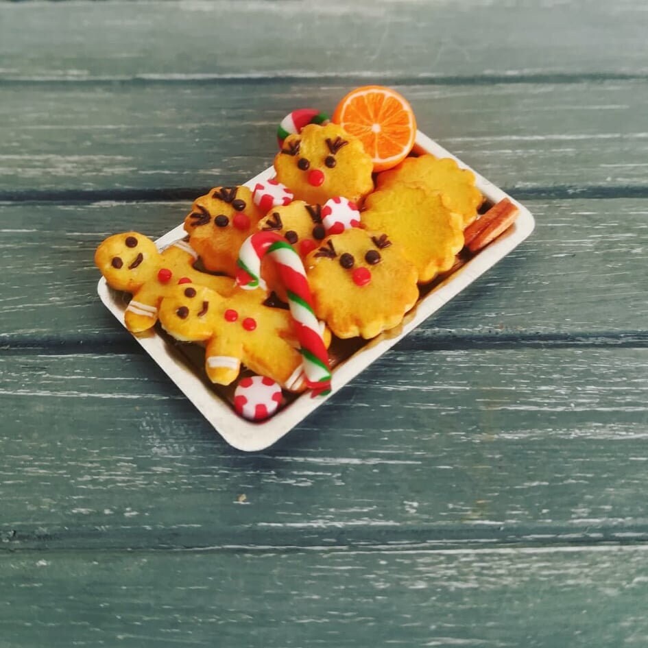 Miniature Cookies Miniature Christmas Decorations Dollhouse - Etsy