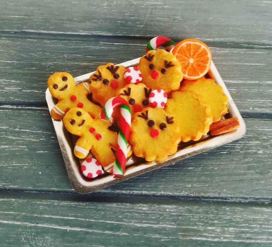 Miniature Cookies Miniature Christmas Decorations Dollhouse - Etsy