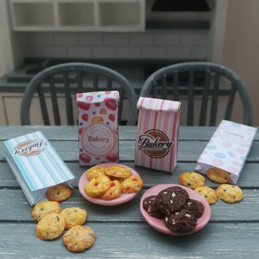 5x Miniature Cookies, Polymer Clay, Dollhouse Food, Food for Dollhouse ...