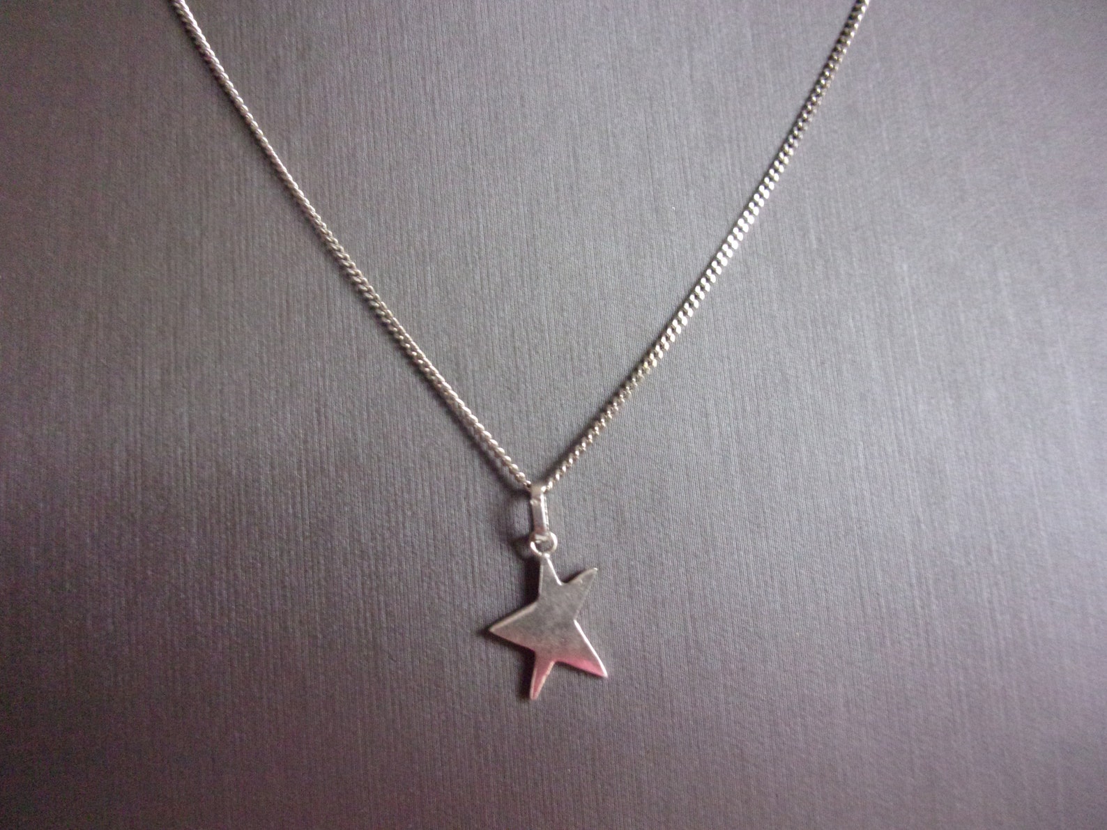 Star pendant on silver chain | Etsy