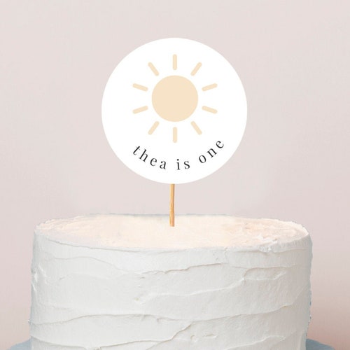 Sun Cupcake Topper Template Sun Cake Toppers Sunshine - Etsy