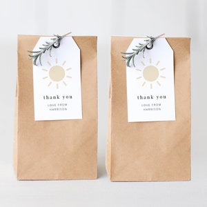 Editable Thank You Tag | Sun Favor Tag | Sunshine Thank You Tag | Sun ...