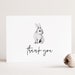 Editable Thank You Card | Bunny Rabbit Thank You | Modern Thank You ...