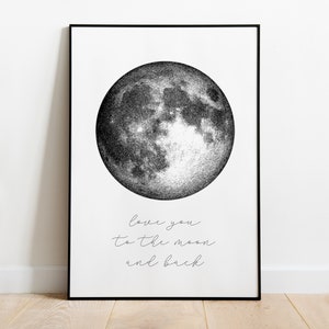 Nursery Printable Moon and Back, Love You to the Moon and Back ...