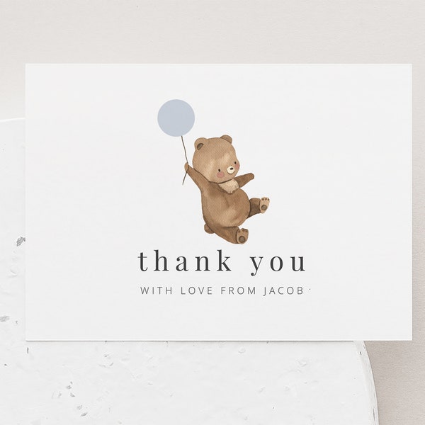 Teddy Bear Thank You Cards - Etsy