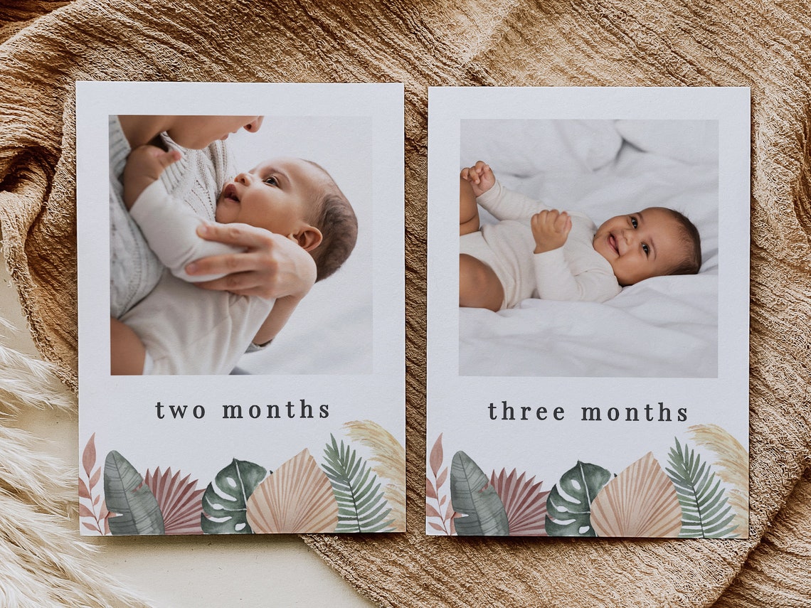 Monthly Baby Photos Template, 1st Year Photos, 1st Birthday, First ...