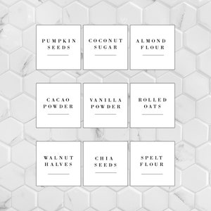 2.5 Inch | US Letter | Serif Font Label | Minimalist Pantry Labels ...