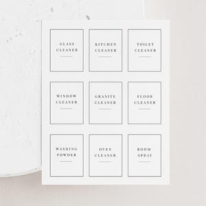 2.8 X 2.2 Inch | US Letter | Editable Cleaning Labels Template | Modern ...