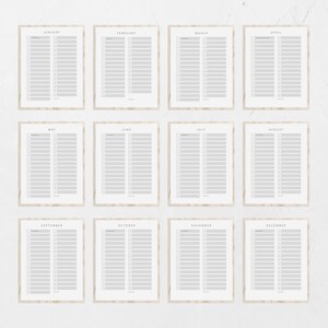 Important Dates Calendar Template | Editable Planner | Key Date Planner ...