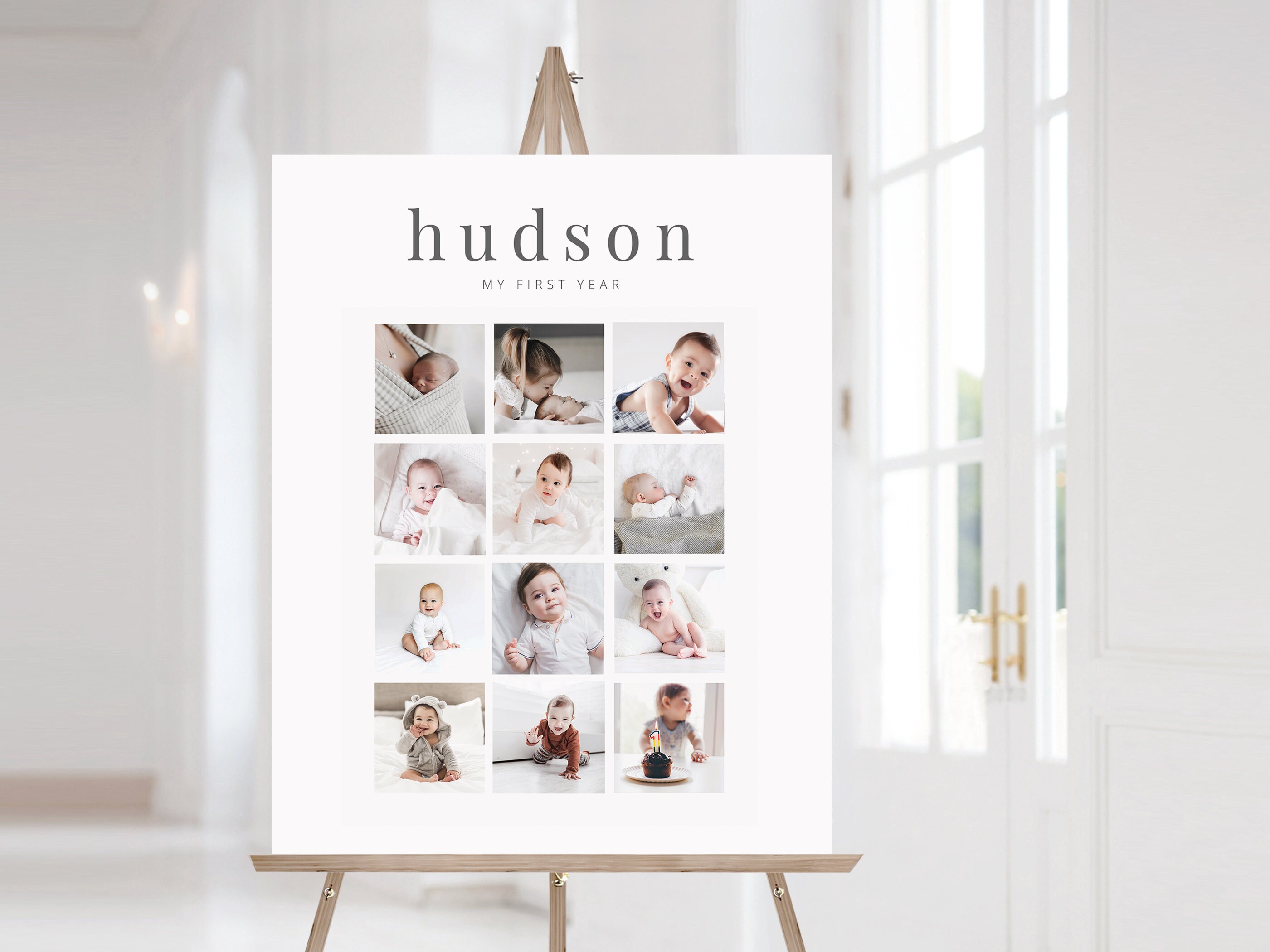 Babys First Year Poster Template Canva Template 1st Birthday - Etsy UK