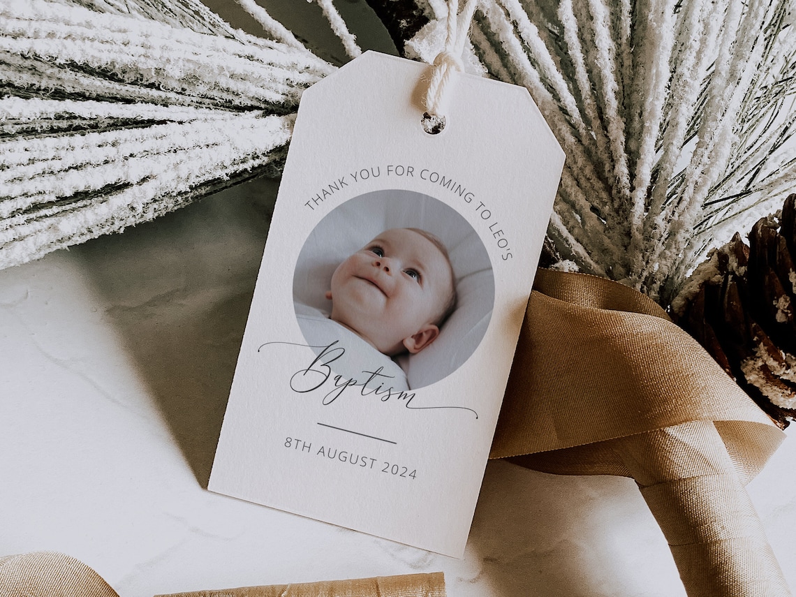 Baptism Thank You Tag, Favor Tag Template, Baptism Thank You, Baptism ...