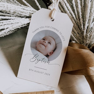 Baptism Thank You Tag, Favor Tag Template, Baptism Thank You, Baptism ...