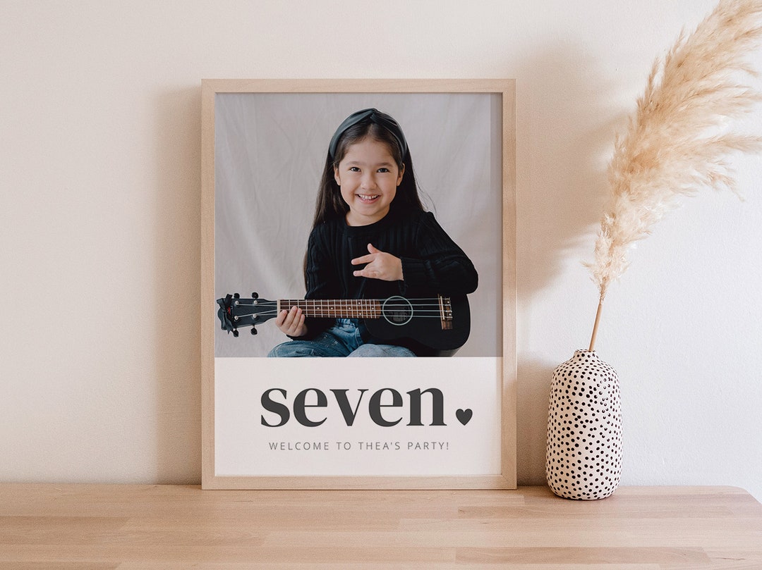 7th Birthday Welcome Sign Template, Seven Welcome Sign, 7th Birthday ...