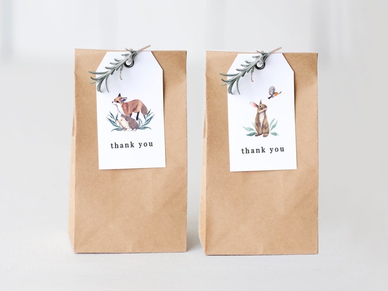Editable Gift Tags | Woodland Animals Tag | Woodland Party | Forest ...