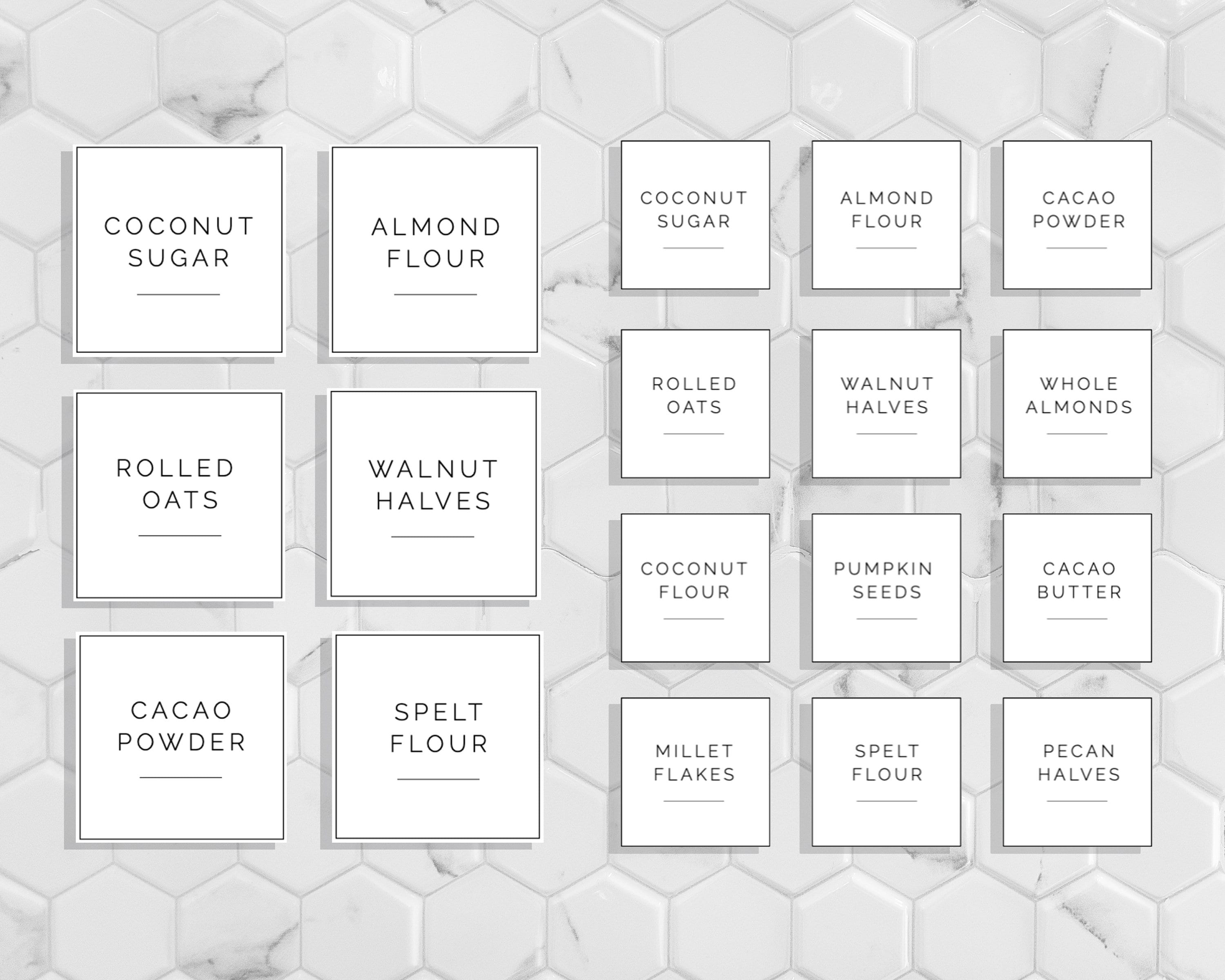 1 2 inch US Letter Label Combo Pack Editable Pantry | Etsy