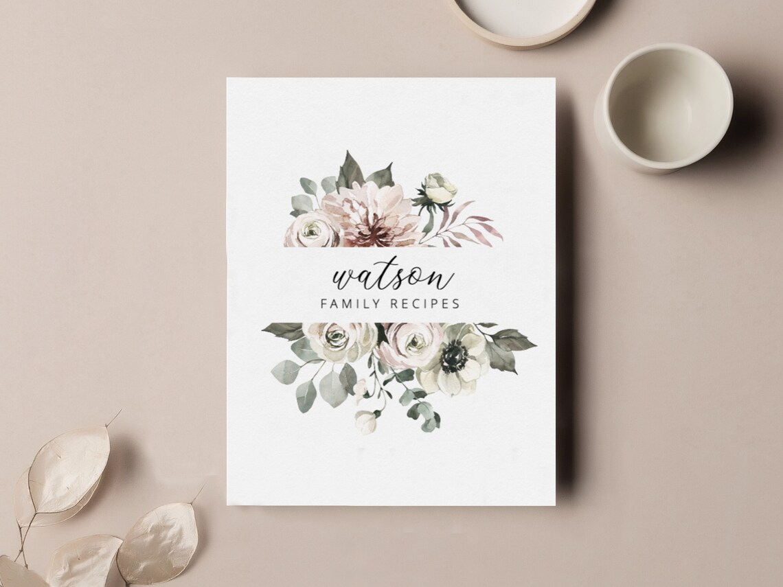 Editable Recipe Binder Template Printable Recipe Organizer | Etsy