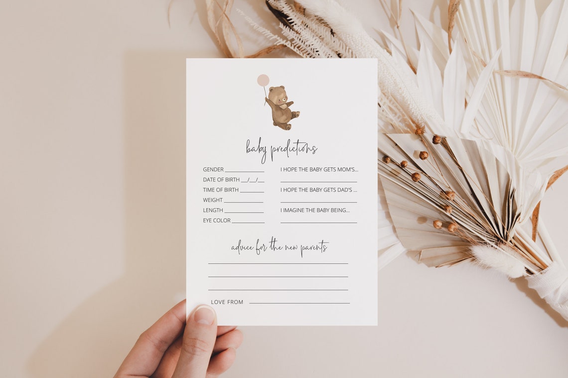 Bear Baby Shower Bundle Teddy Bear Baby Shower Printable - Etsy