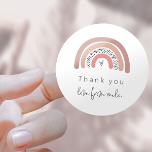 Rainbow Sticker Template, 2 Inch, Rainbow Thank You Tag, Printable ...