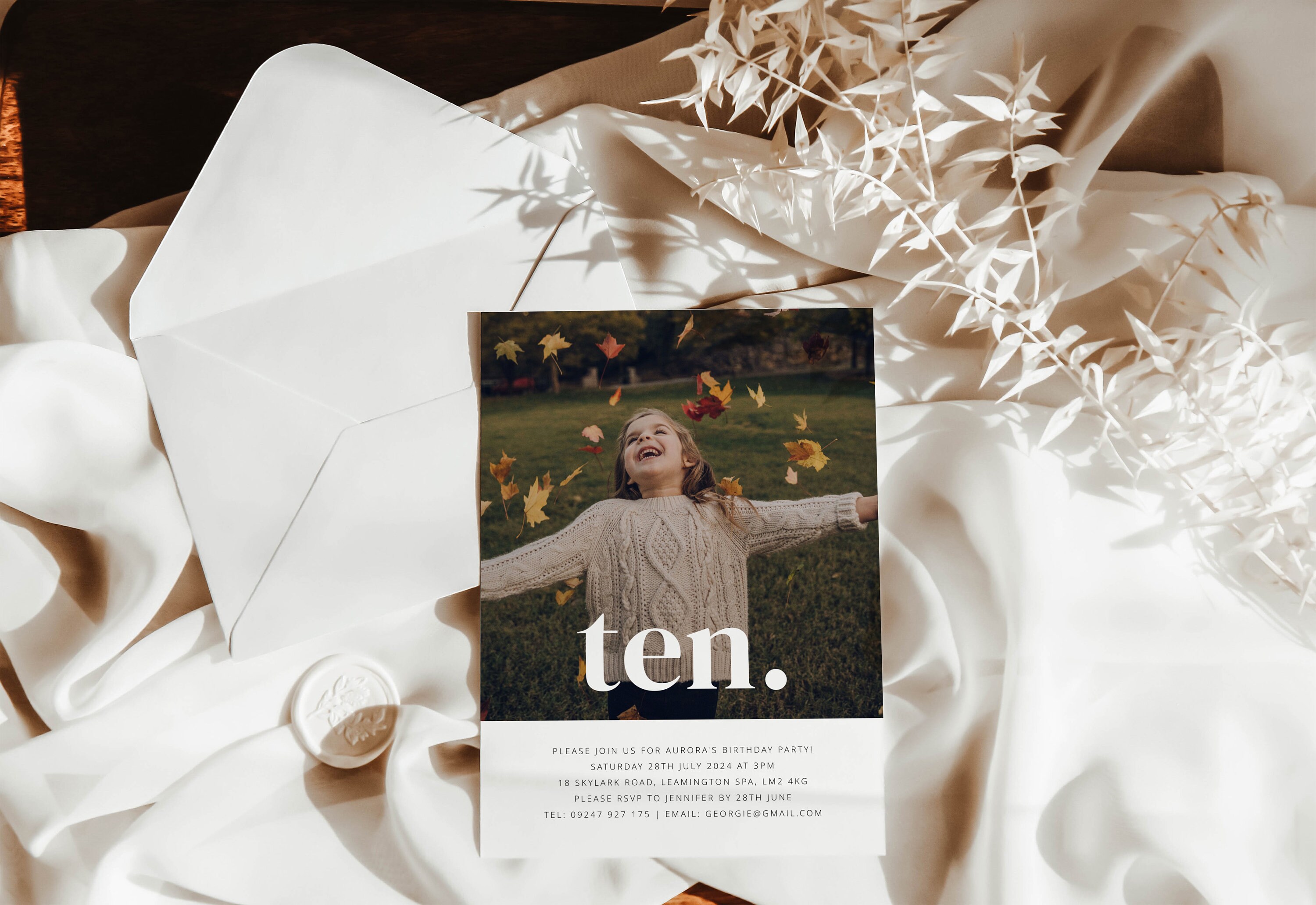 10th Birthday Invite Template, Ten Birthday Invite, 10th Birthday ...