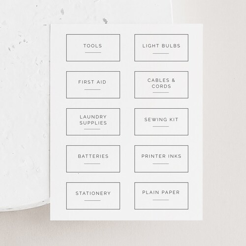 6 X 4 Inch US Letter Editable Storage Labels Minimal - Etsy