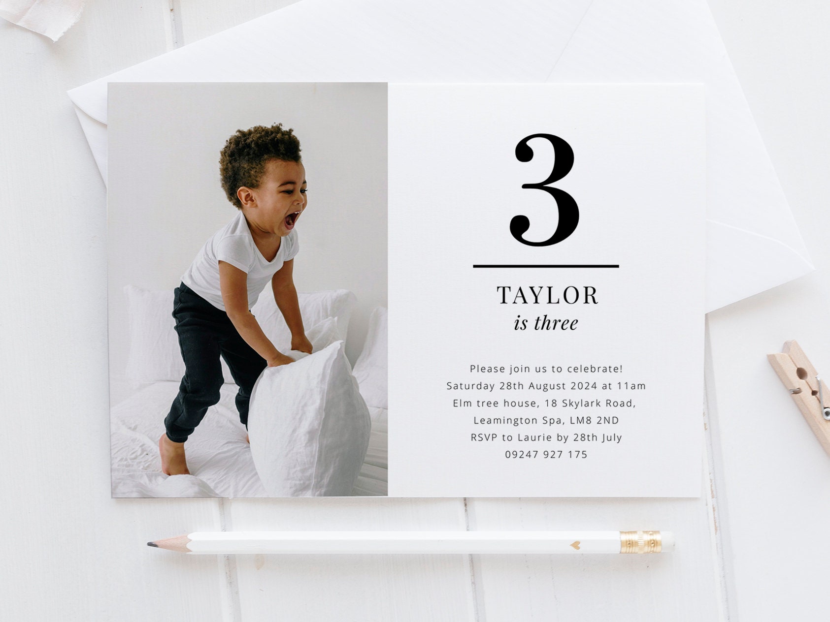 3rd Birthday Invitation Template, Third Birthday Boy, Six Invitation ...