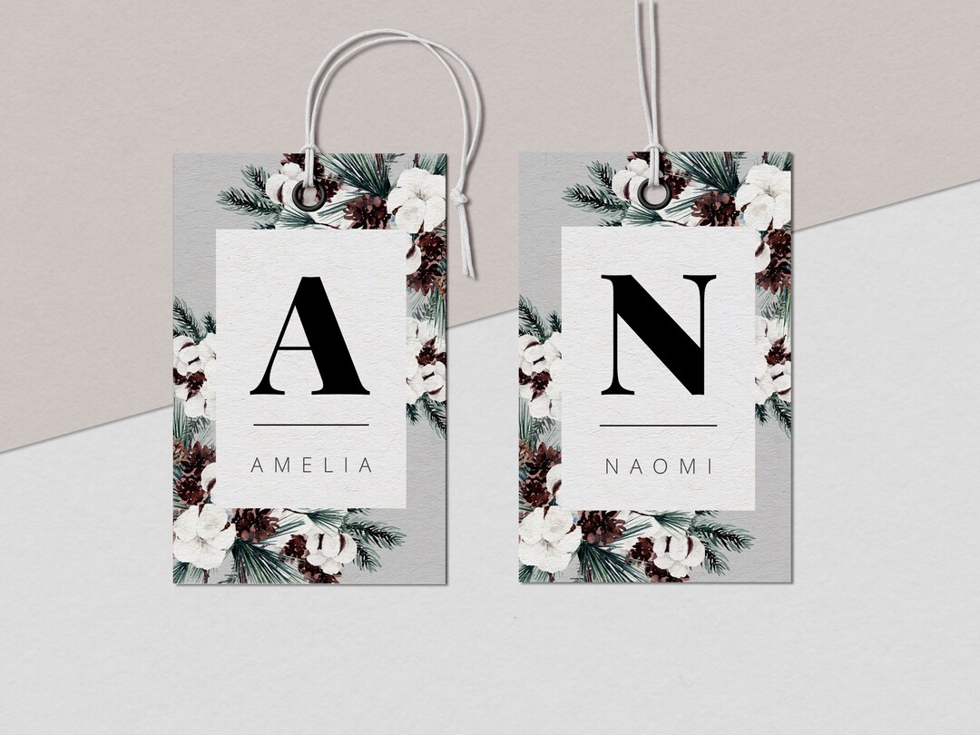Editable Gift Tags | Winter Gift Tag | Christmas Gift Tag Set | Name ...