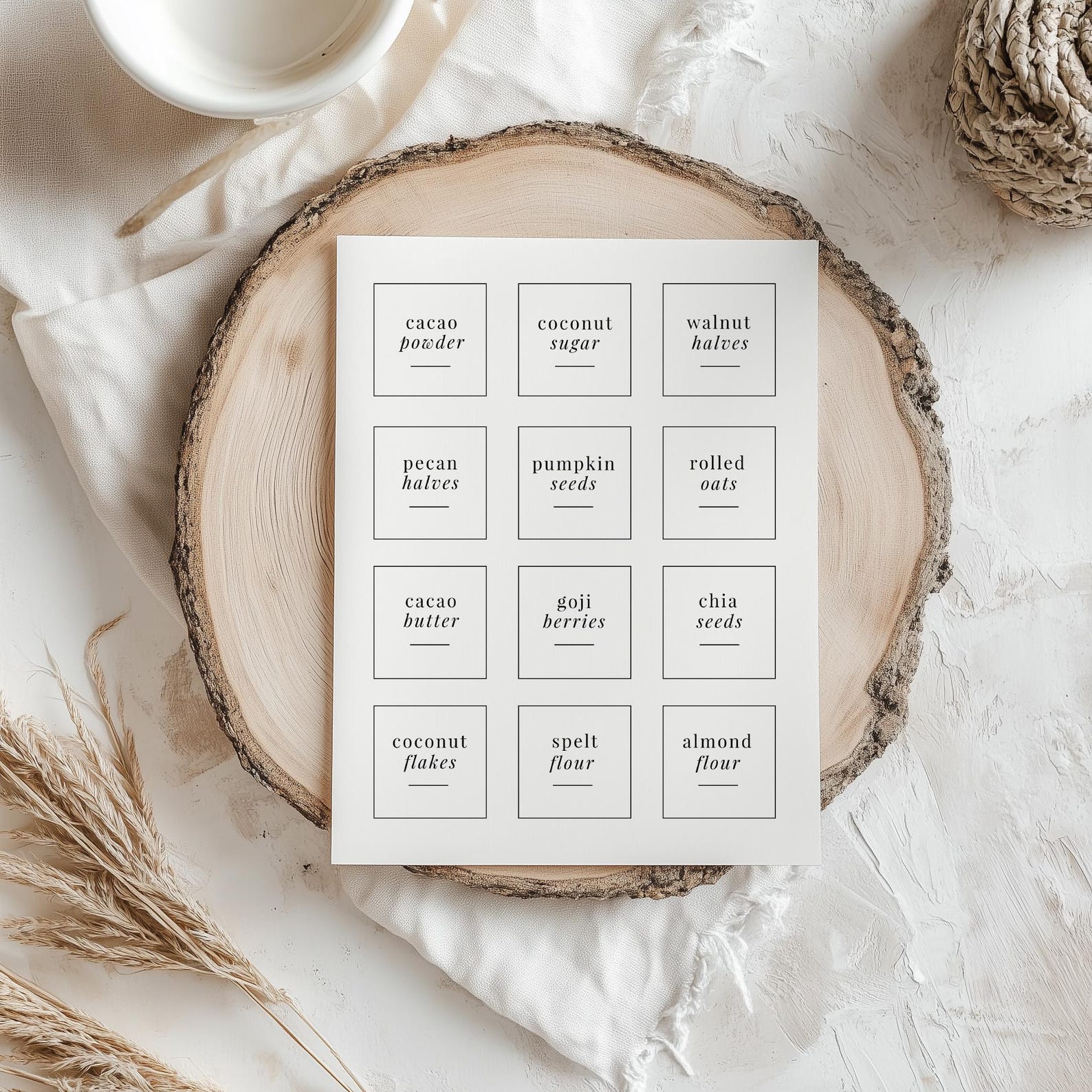 2 Inch Label, Editable Pantry Labels Template, Kitchen Jar Organisation ...