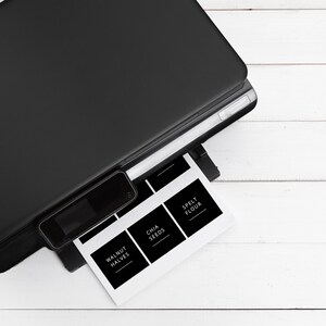 2.5 Inch | US Letter | Editable Black Pantry Label | Modern Pantry ...