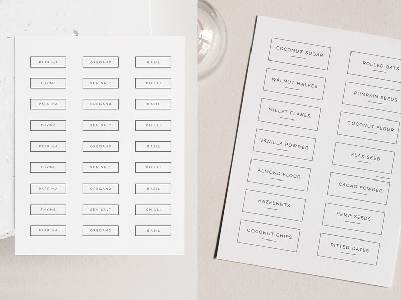 Editable Label Bundle | 10 Label Sizes | US Letter | Minimal Labels ...