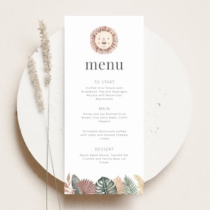 Lion Menu Template, Safari Baby Shower, Jungle Safari Menu, Wild One ...