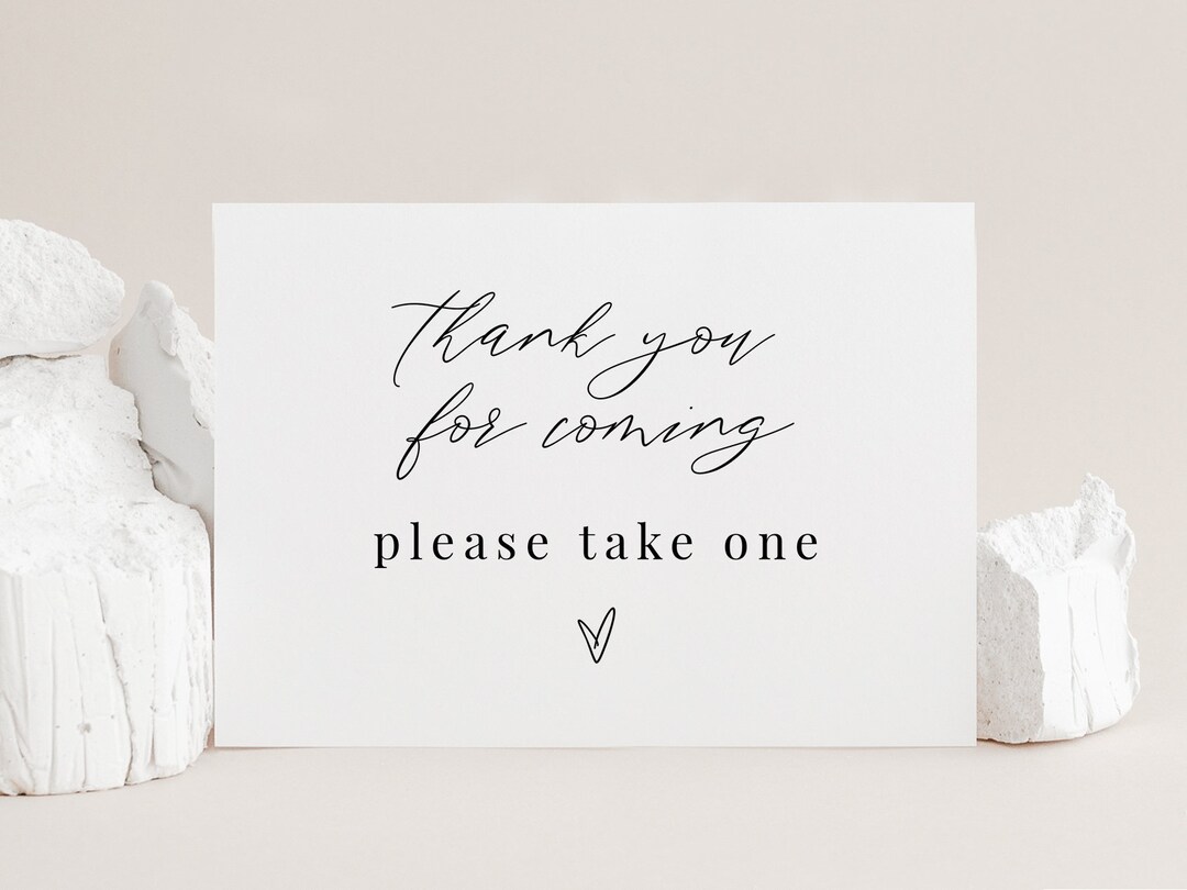 Editable Thank You Sign, 5x7 Editable Sign, Thank You Sign, Script ...