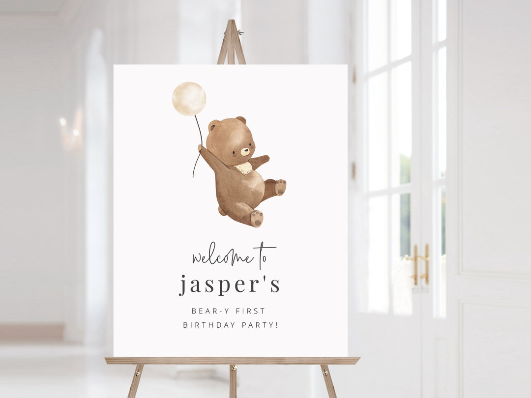 Bear Welcome Sign Template, Teddy Bear Welcome Sign, Teddy Bears Picnic ...