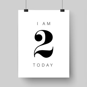 Editable Age Print | Birthday Age Print | Babys Birthday Print ...