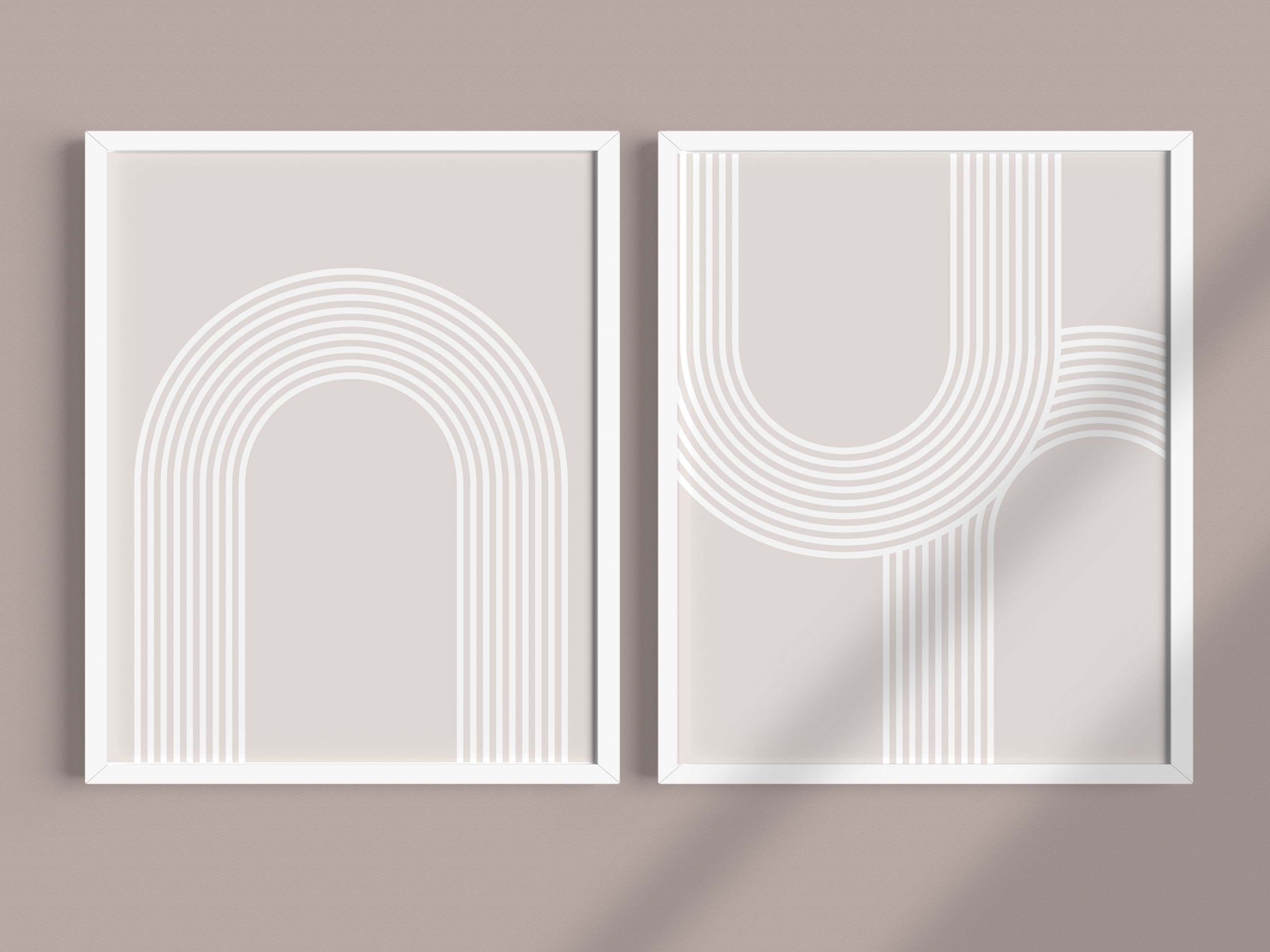 Neutral Rainbow Wall Art Editable Colors Instant Download - Etsy