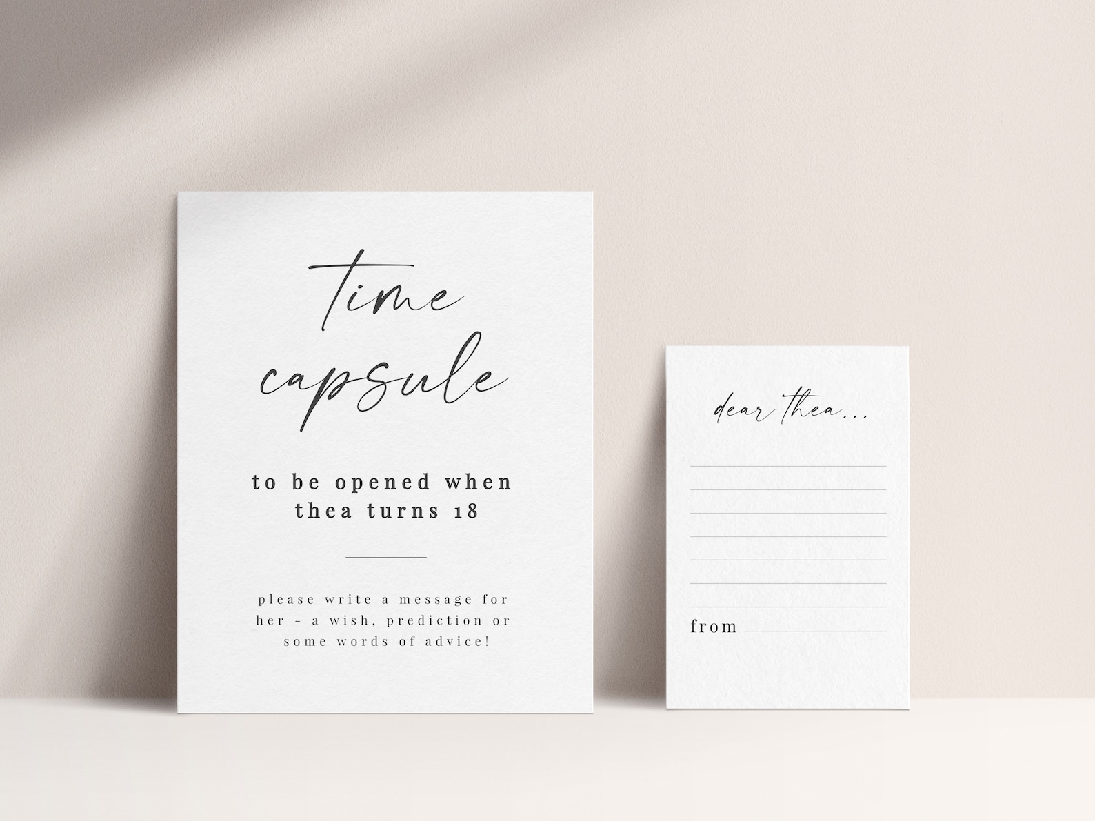 Time Capsule Template First Birthday Time Capsule Modern 1st - Etsy