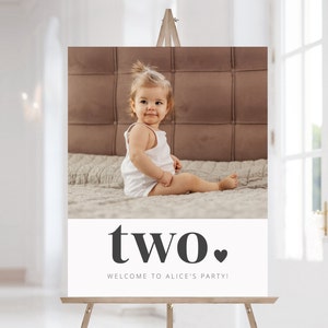 2nd Birthday Welcome Sign Template, 2nd Birthday Girl, Photo Welcome ...