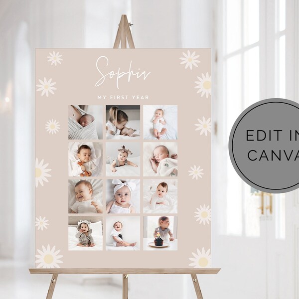 1st Birthday Photo Board - Etsy