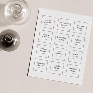 2 Inch Label, Editable Pantry Labels Template, Kitchen Jar Organisation ...
