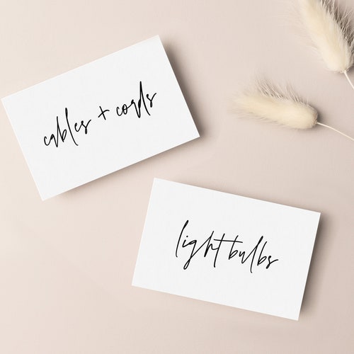 6.5 X 4 Inch US Letter Editable Storage Labels Script - Etsy