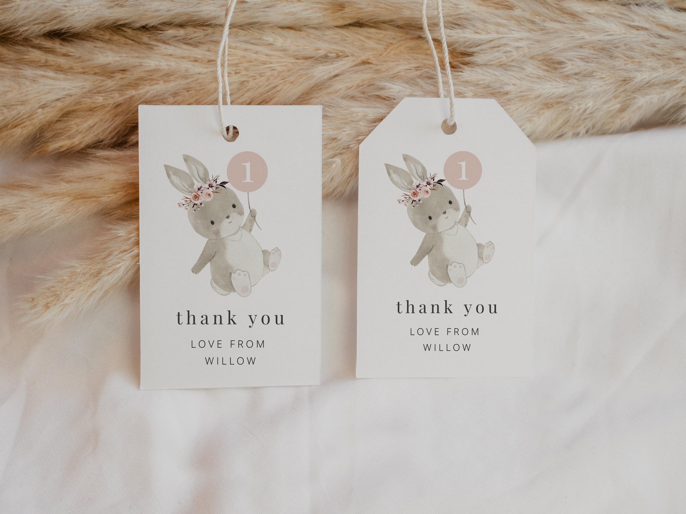 Bunny Favor Tag Favor Tag Template Rabbit Birthday Party - Etsy