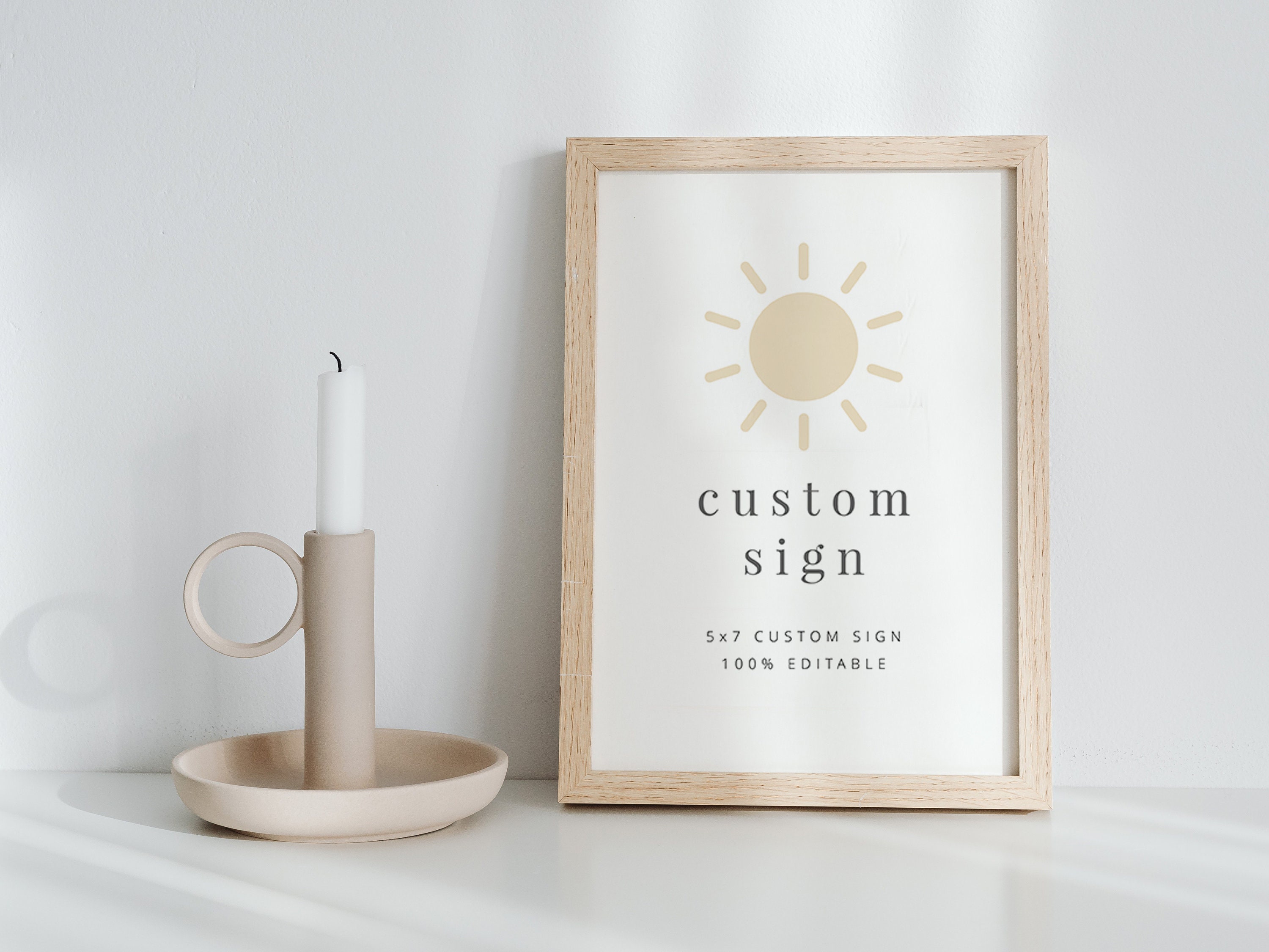 Custom Sign Template Editable 5x7 Sign Sunshine Sign Sun - Etsy