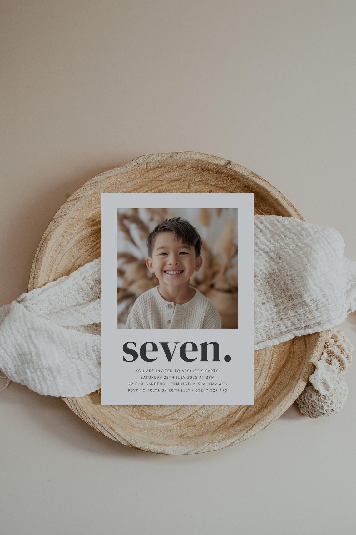 7th Birthday Boy, Invitation Template, Seven Invitation, 7th Birthday ...