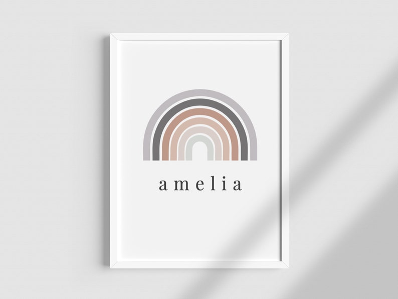 Name Rainbow Print Editable Rainbow Print Boho Rainbow | Etsy