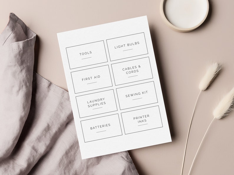 Editable Label Bundle | 10 Label Sizes | US Letter | Minimal Labels ...